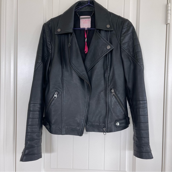 Ted Baker | Jackets & Coats | Ted Baker Leather Jacket Nwt | Poshmark